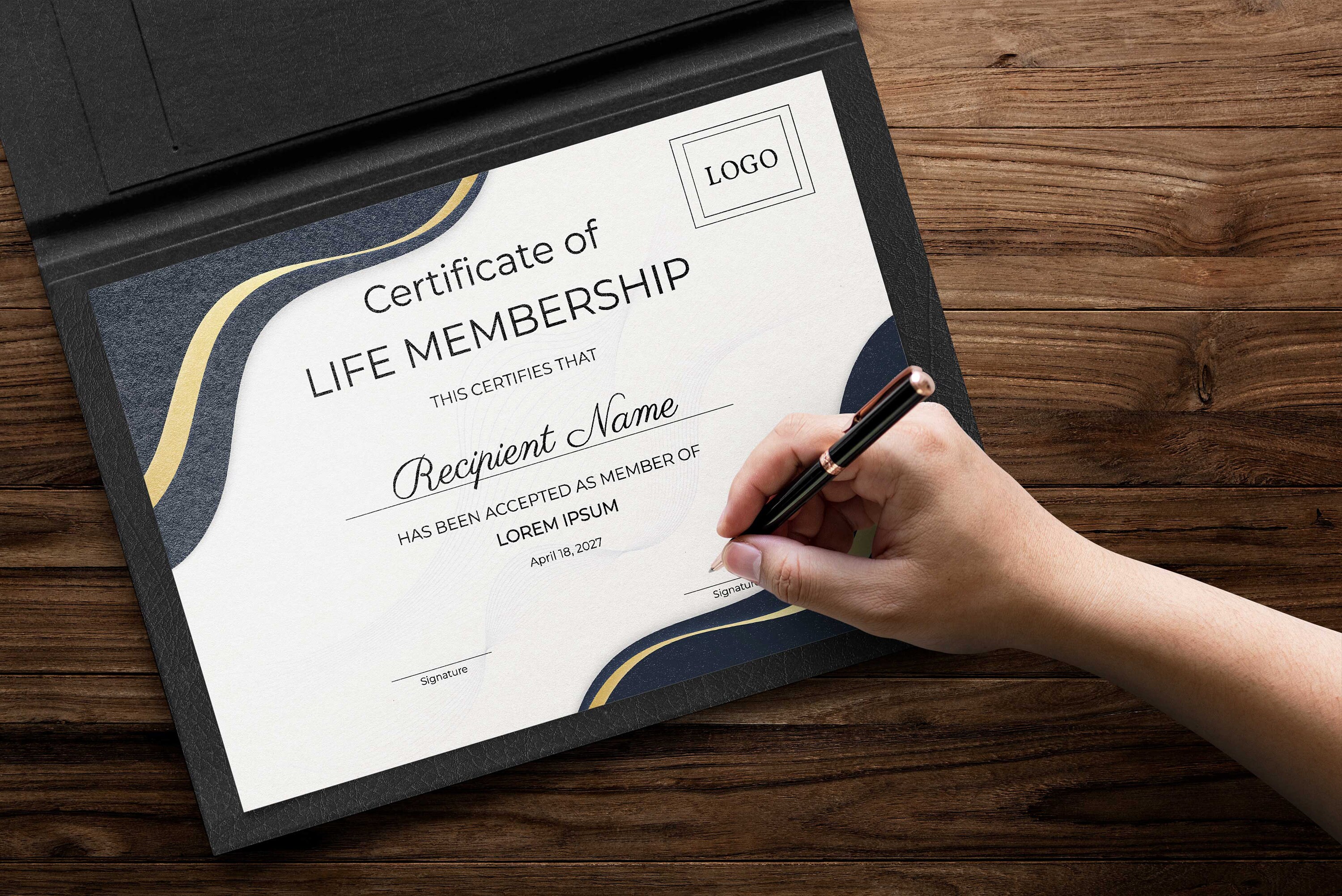 Editable Life Membership Certificate Template, Printable Elegant ...