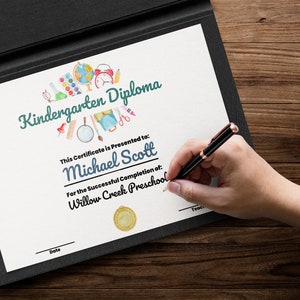 Editable Kindergarten Diploma, Kindergarten Graduation Diploma ...