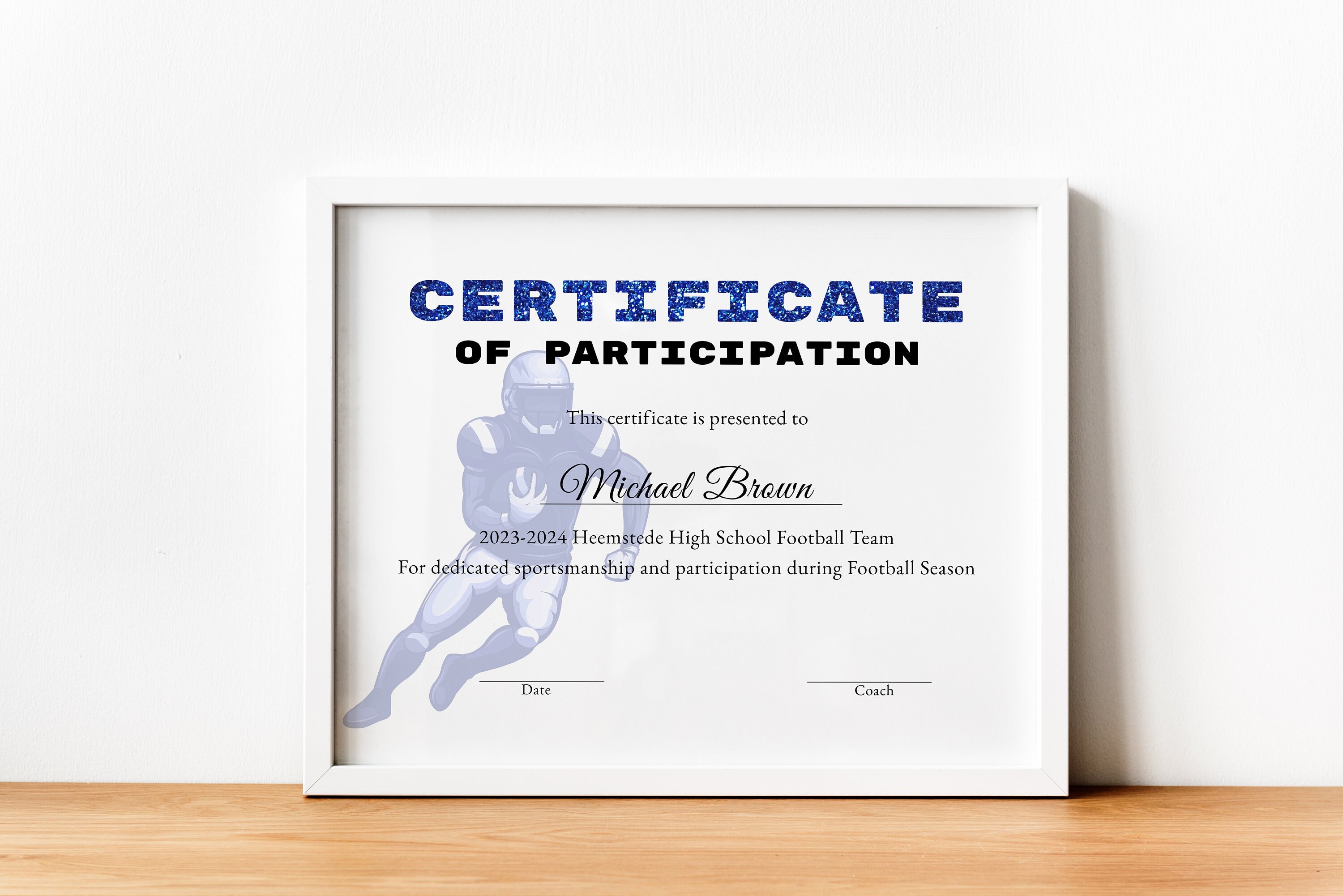 Editable Football Award Certificates, Award Ceremony Certificates ...