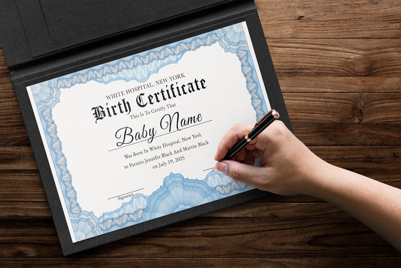 Birth Certificate Template, Printable Certificate of Birth, Baby Gift ...