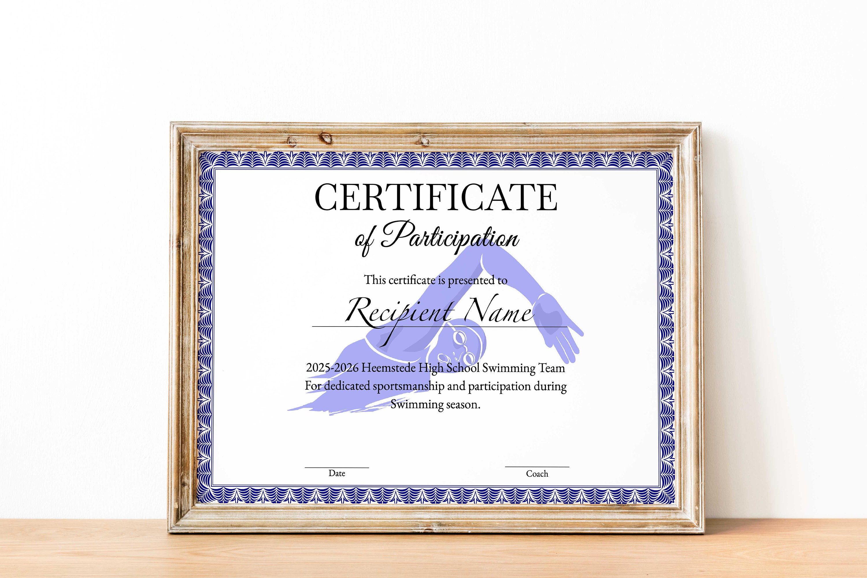 EDITABLE Swim Team Award Certificates, Swimming Awards, Printable Award ...