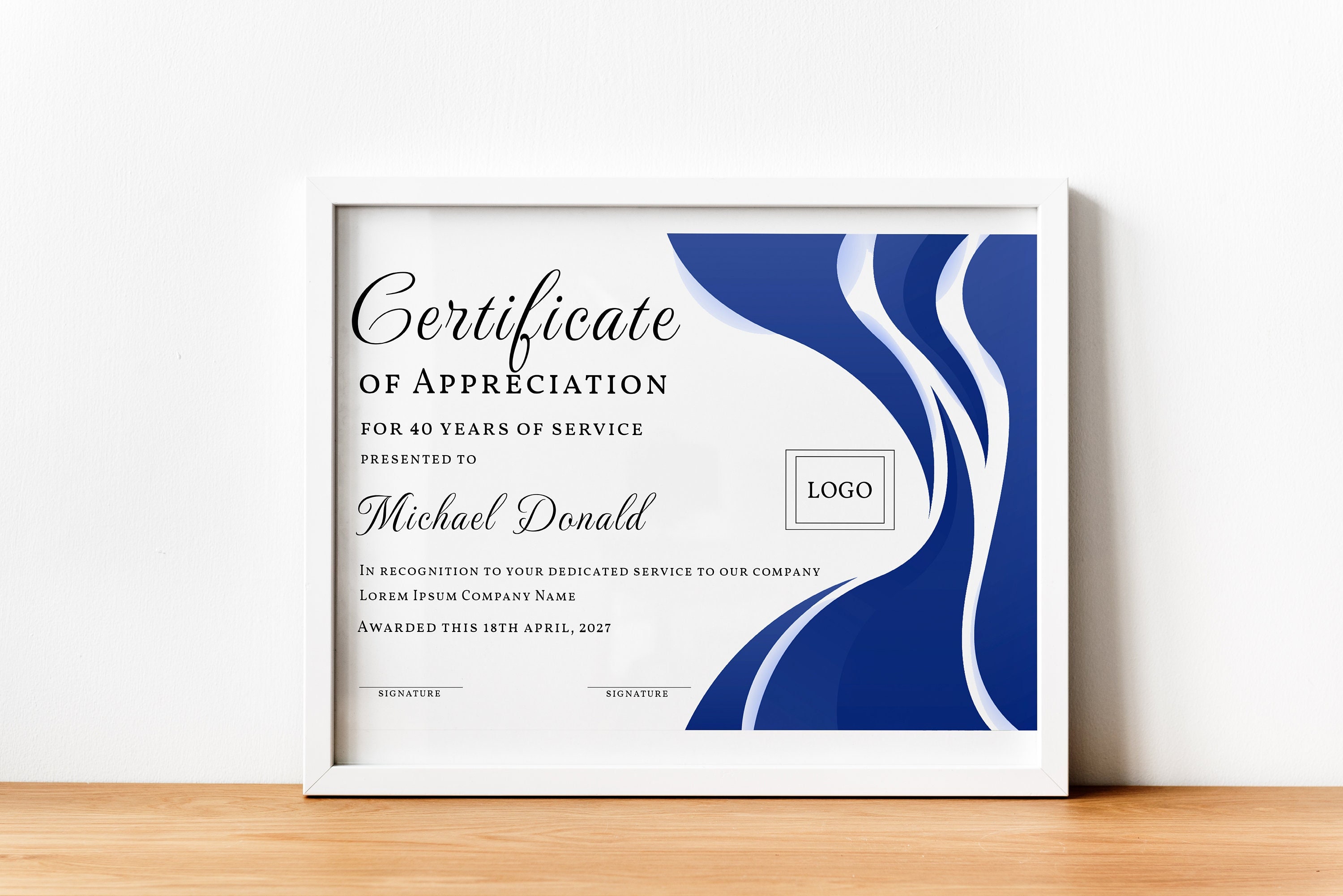 Editable 10 Years of Service Certificate, Appreciation Certificate ...