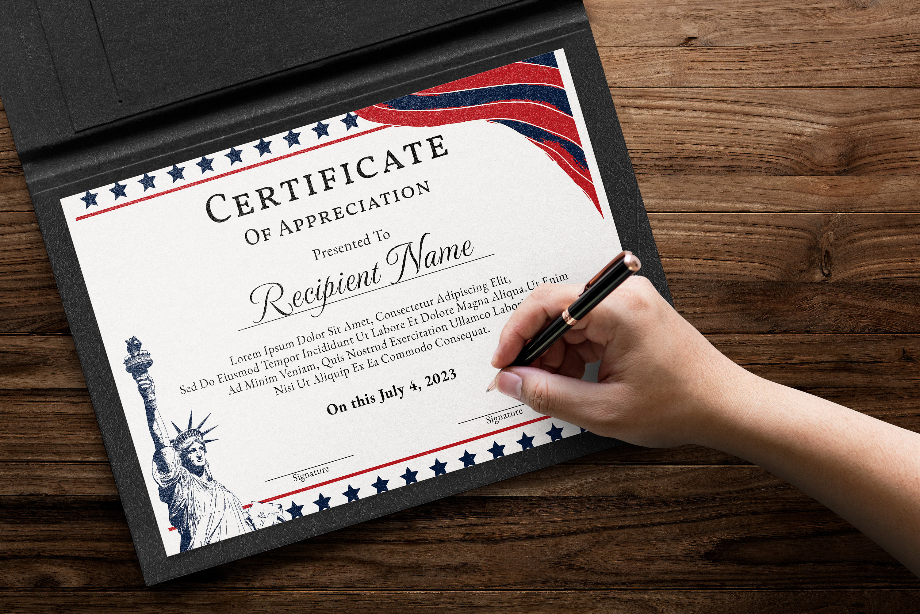 Editable American Flag Certificate, Printable Certificate Template ...