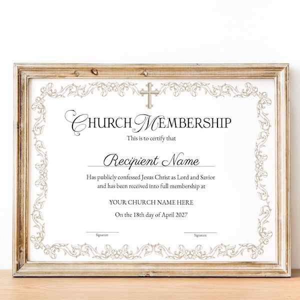 Church Membership Form - Etsy