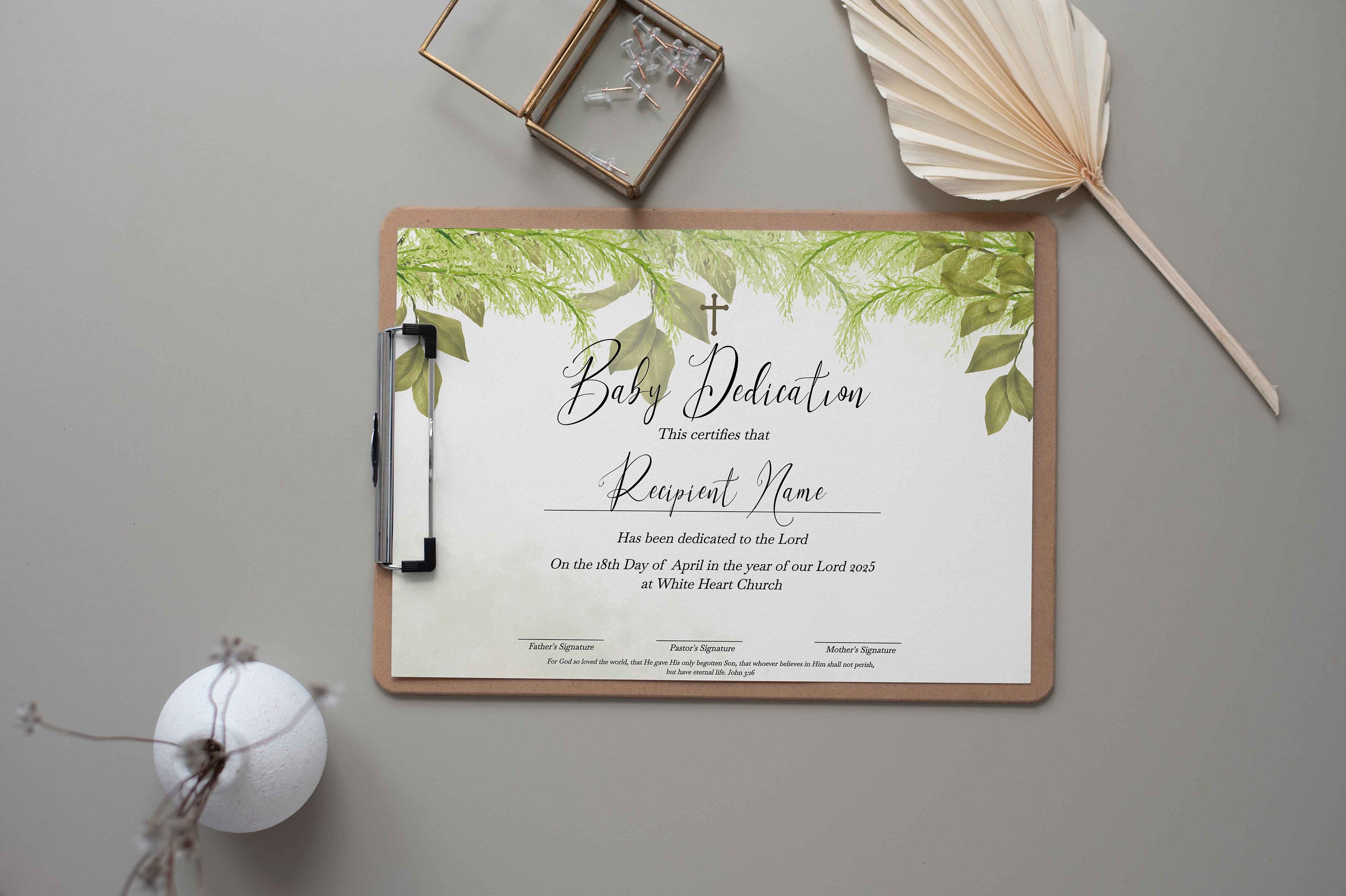 Baby Dedication Certificate Template, Baptism, Child Dedication ...