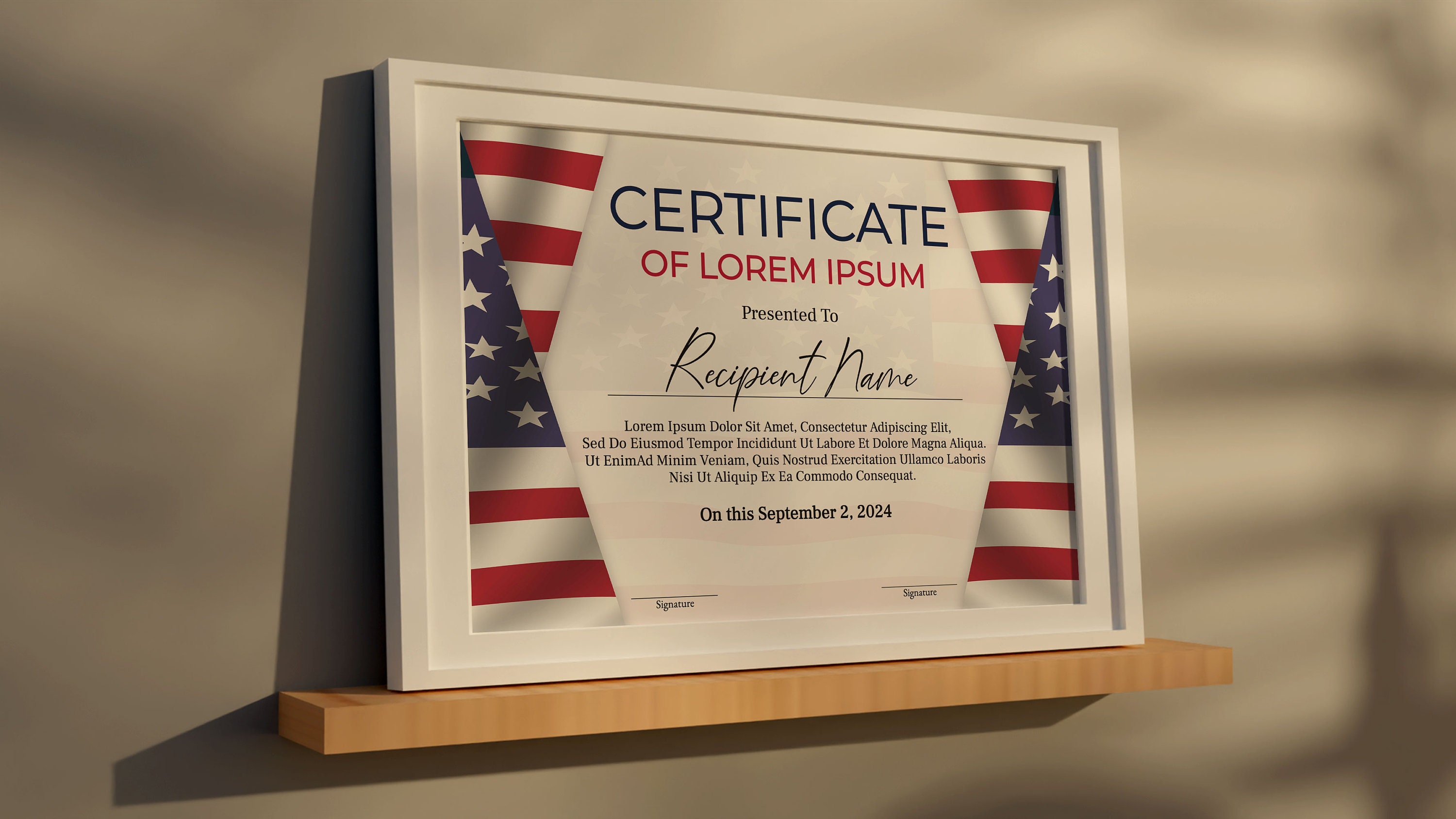 American Appreciation Certificate, 4th of July, Honoring Military ...