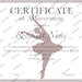 Editable Ballet Awards Certificate Template, Ballet Dancer Award ...