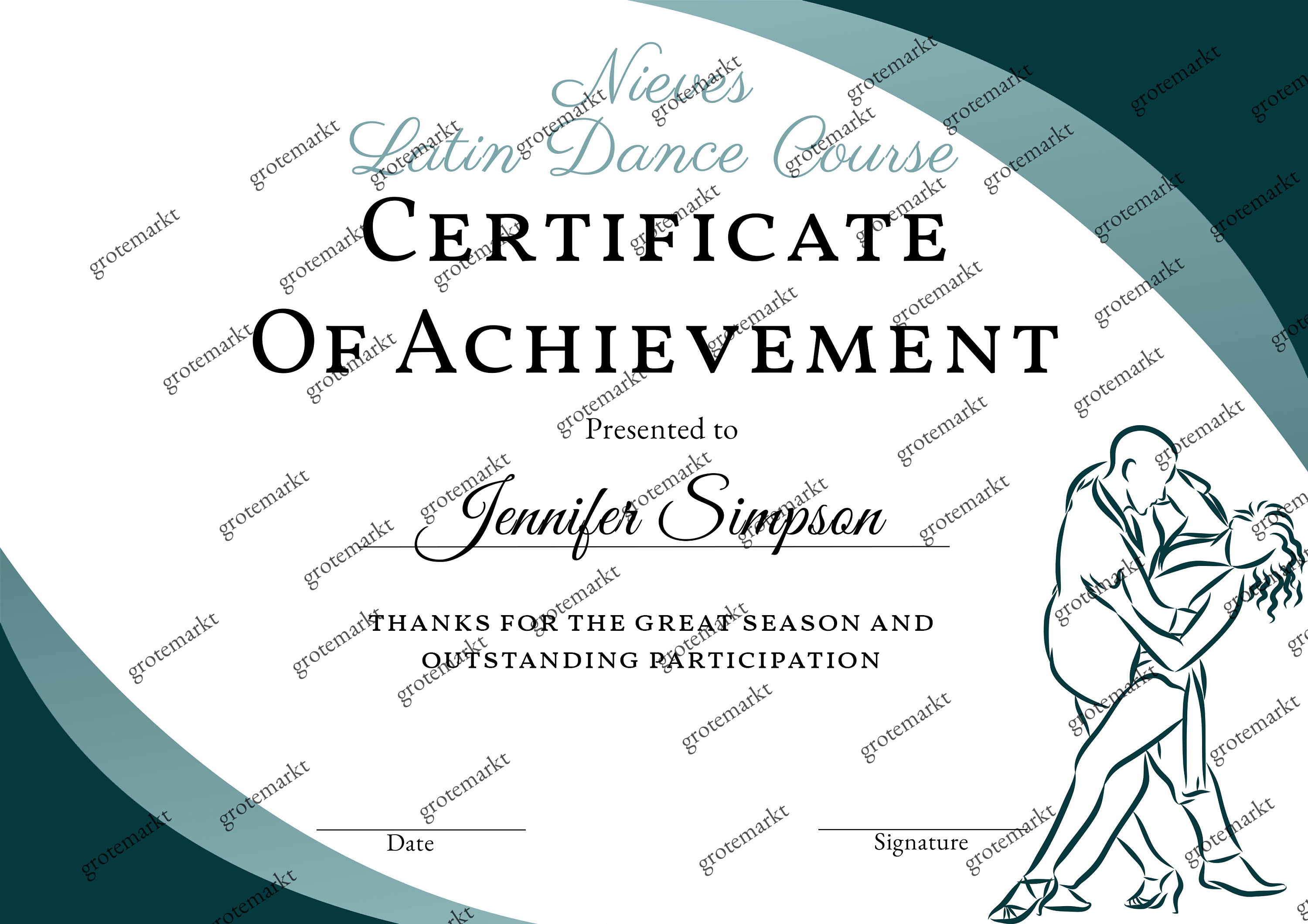 EDITABLE Dancer Certificate INSTANT DOWNLOAD, Dancing Award, Dancer ...