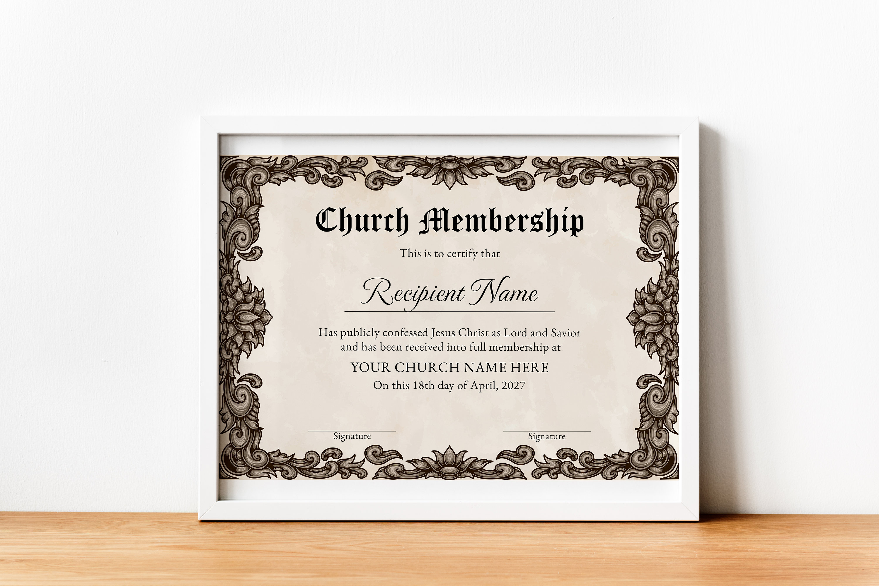 Editable Church Certificates, Ordination, License, Baptism, Church ...