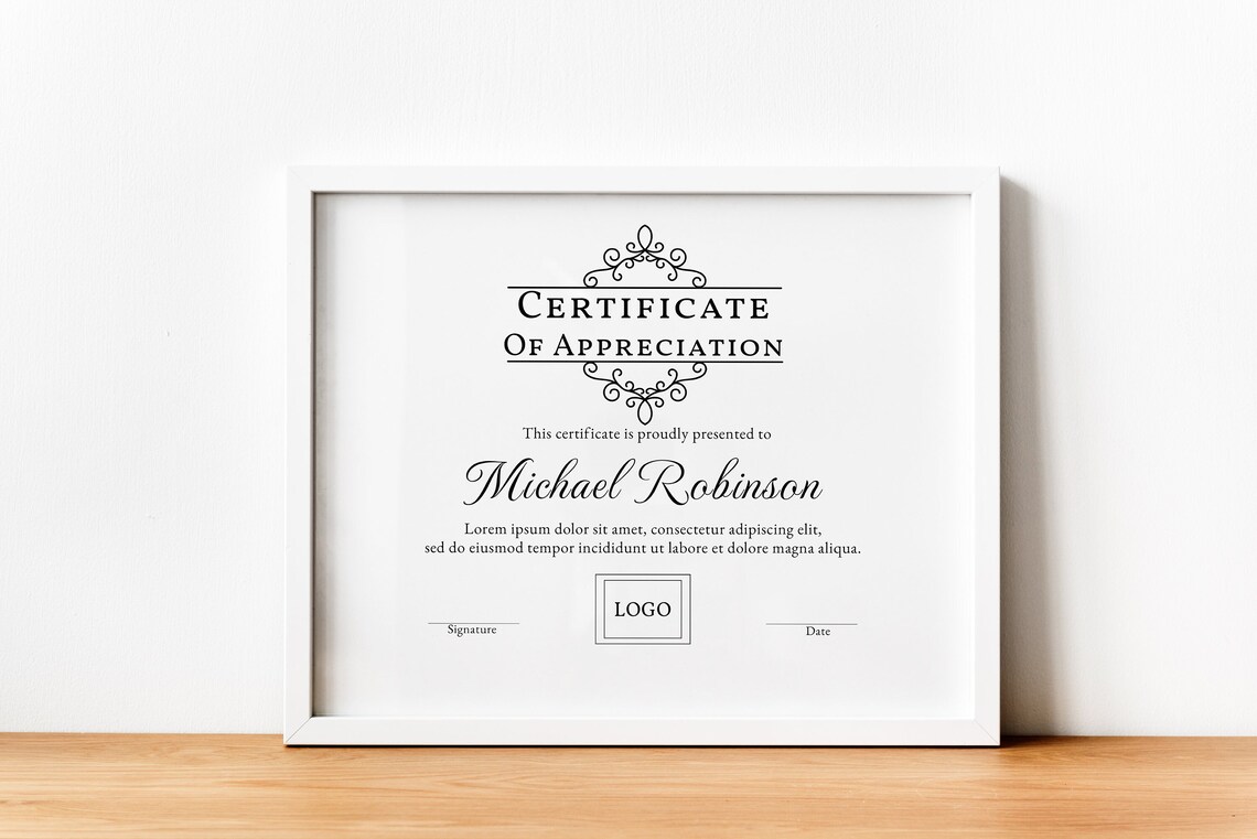 Printable Certificate Of Appreciation Editable Appreciation