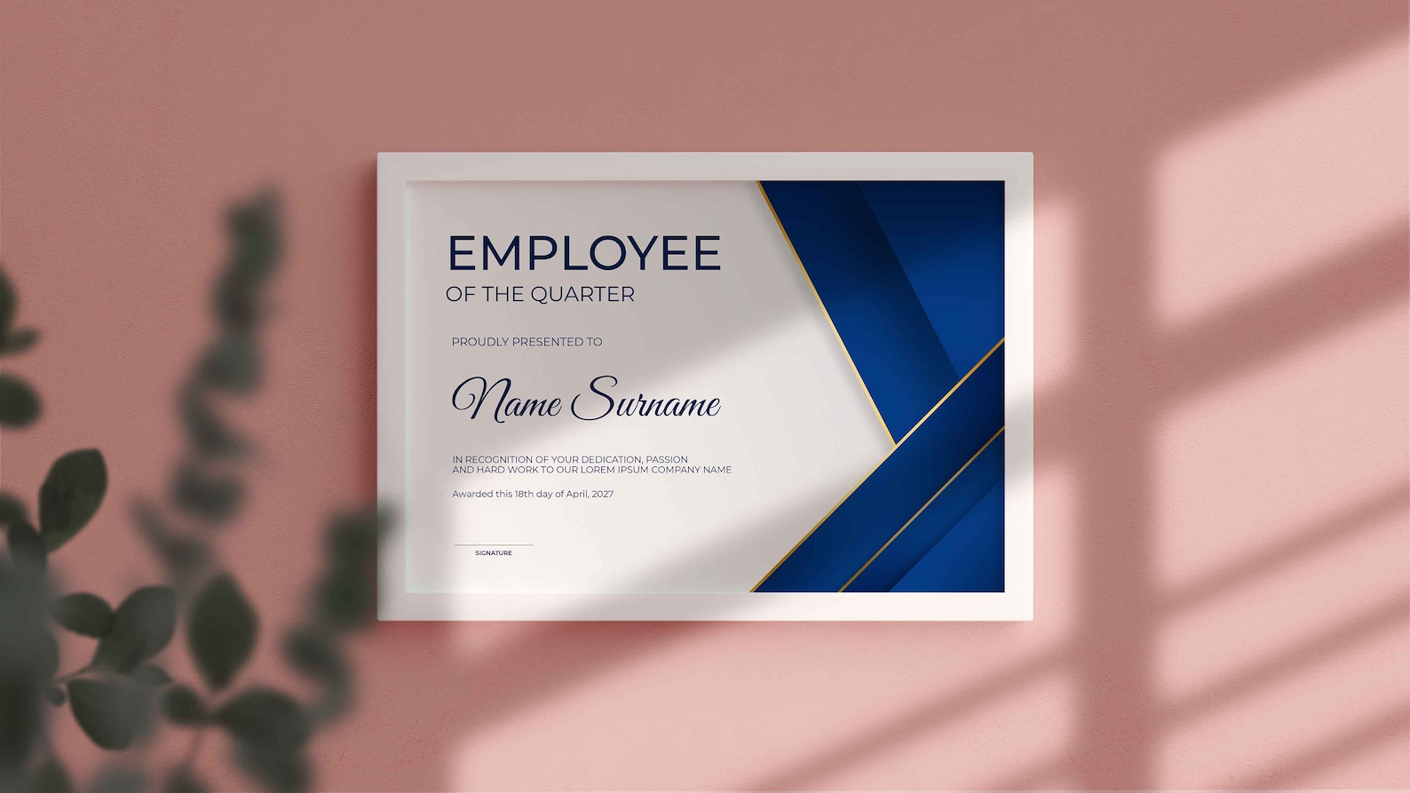 Editable Employee of the Quarter Certificate Template, Minimalist ...