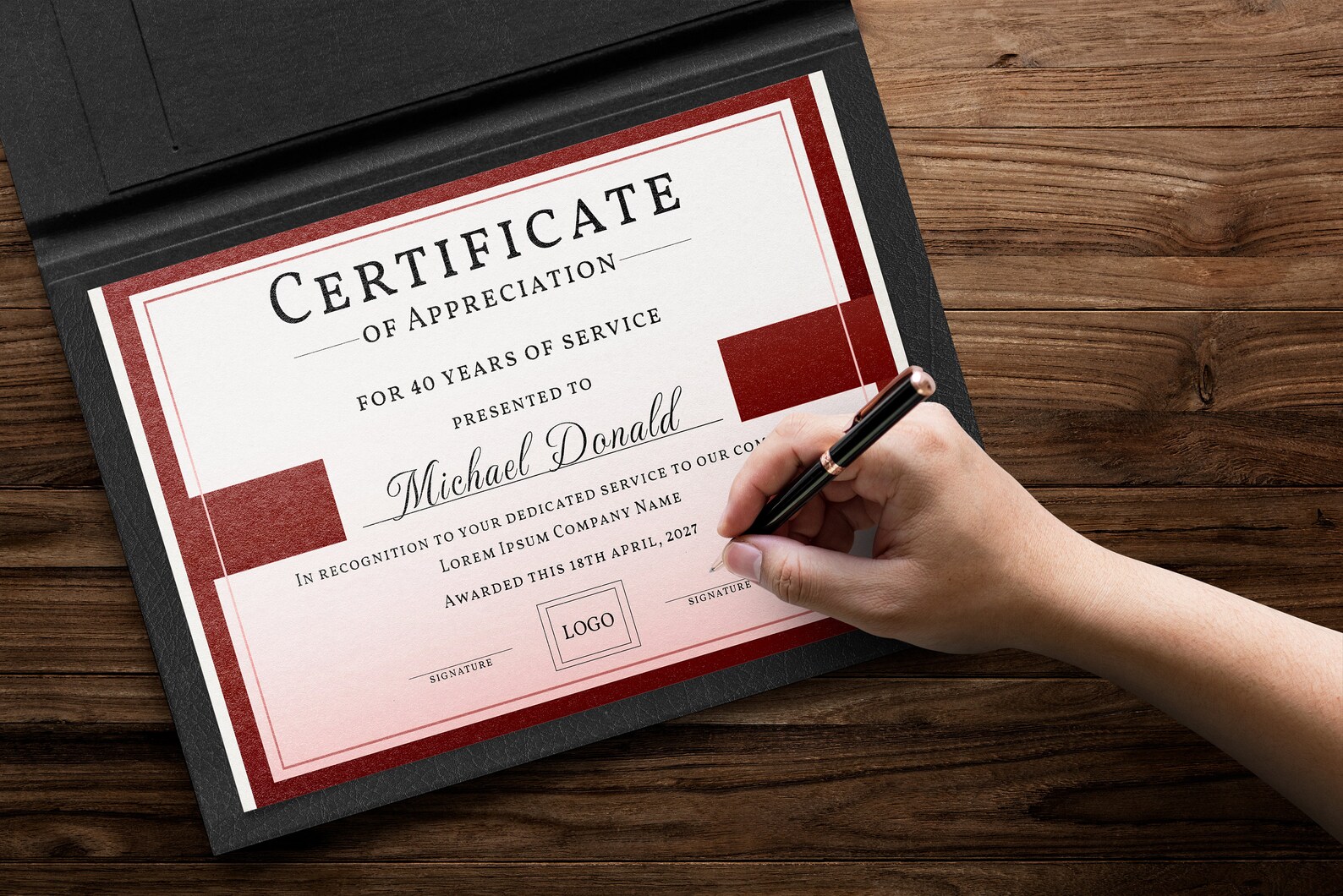 Editable Years of Service Certificate, Appreciation Certificate ...