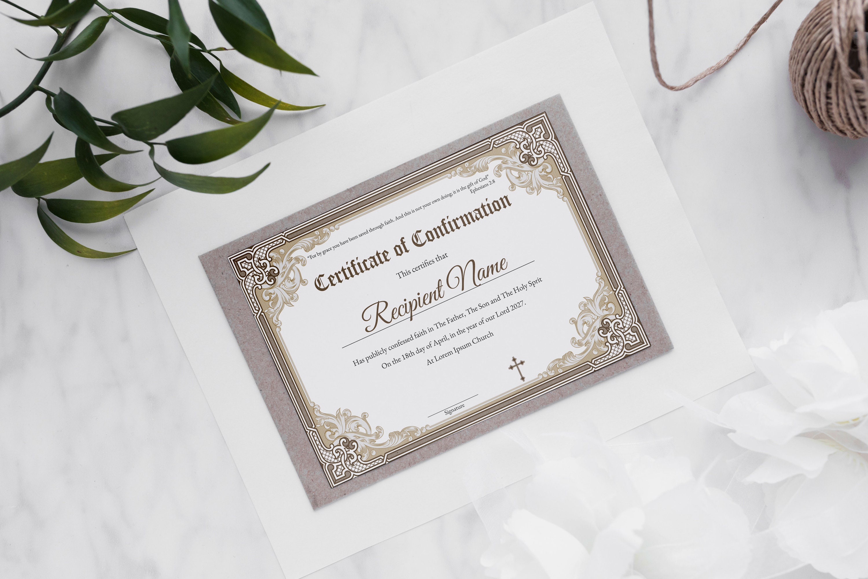 Editable Confirmation Certificate Template, Printable Certificate of ...