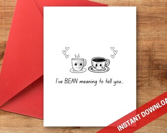 PRINTABLE Greeting Card words Cannot Espresso How Much I Love You ...