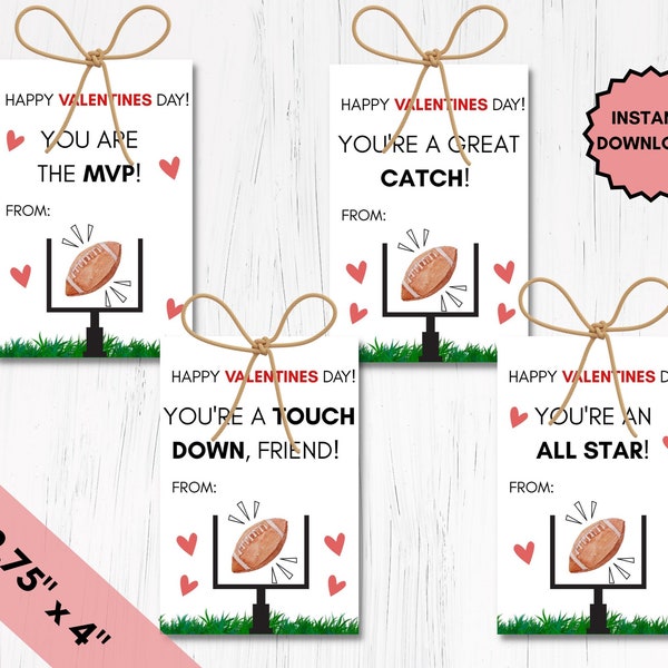 Football Valentines - Etsy
