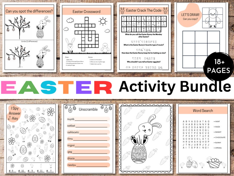 Printable Spring Worksheets for Kids, Easter Party Placemat, Easter ...