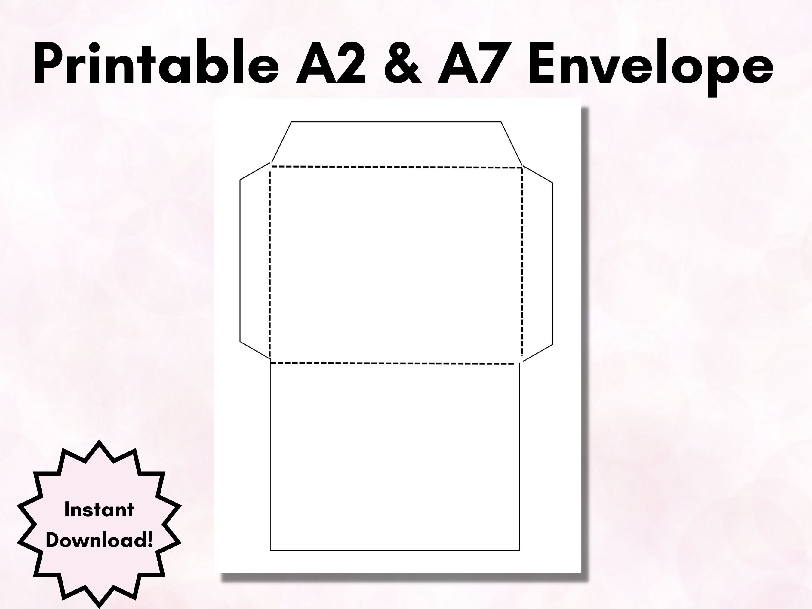 Printable Envelope Template, A2 Envelope Template, A7 Envelope Template ...