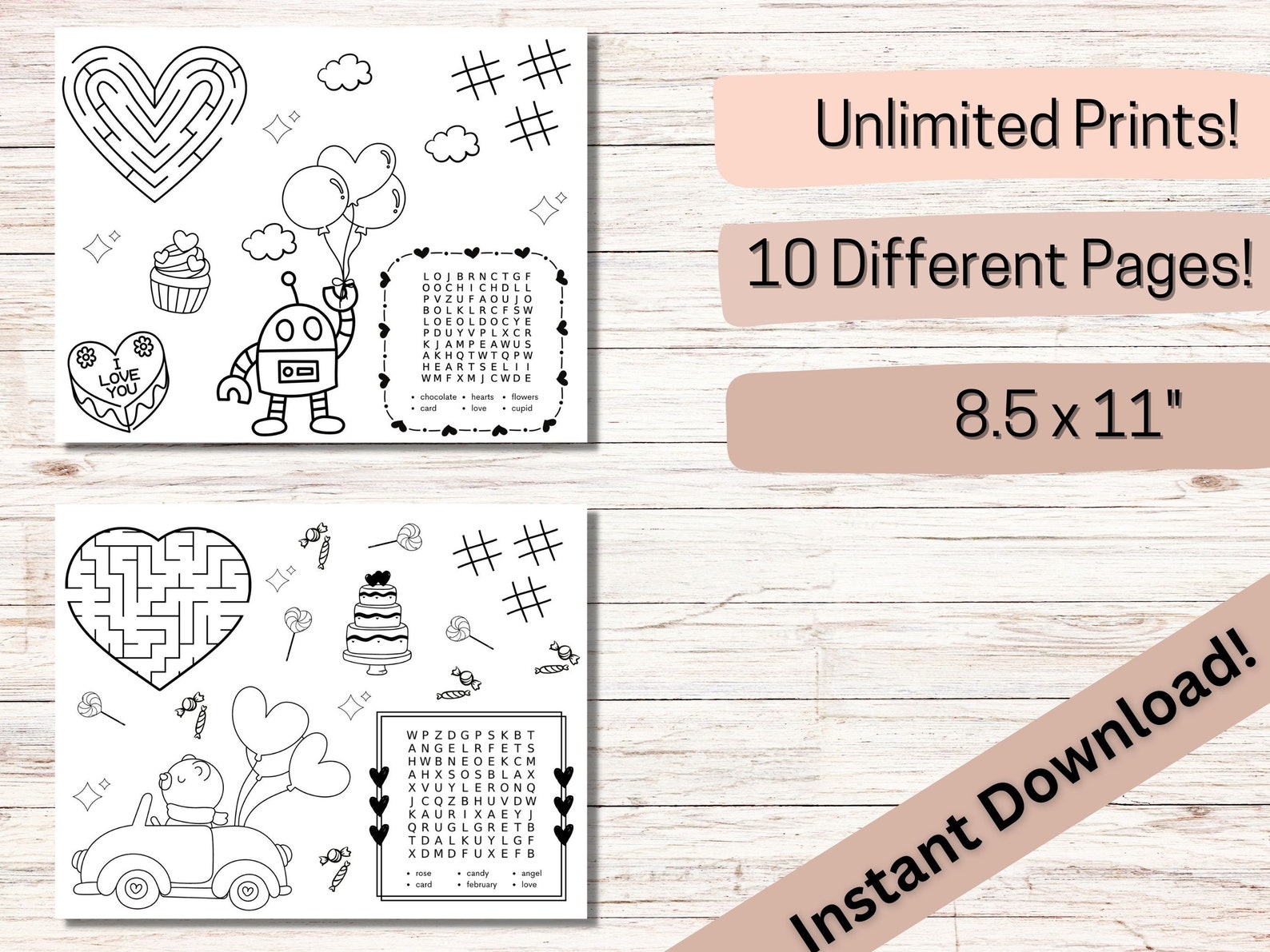 Printable Activity Pages, Valentines Crafts, Classroom Printables, Kids ...