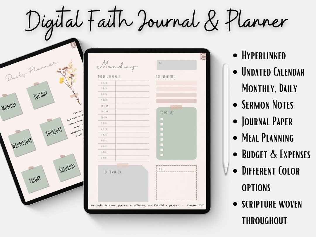 2024 Digital Planner, Undated Digital Planner Goodnotes, Hyperlinked ...