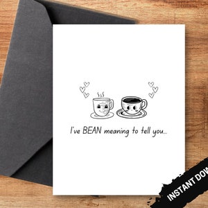 PRINTABLE Funny Valentine Card, Anniversary Card, Card Birthday, Coffee ...