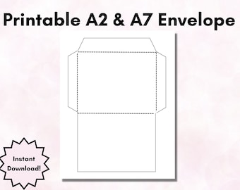 DIY Envelope, Printable Envelope Template, A2 Envelope Template, A7 ...