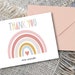 Personalized Printable Teacher and Nursery Thank You Card, Rainbow ...