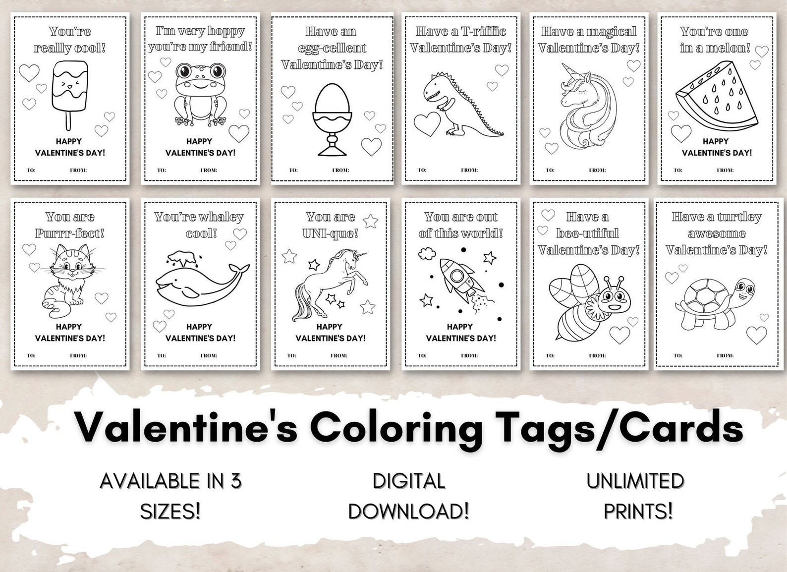 Kids Valentines Cards, Printable Valentines Cards, Coloring Page ...
