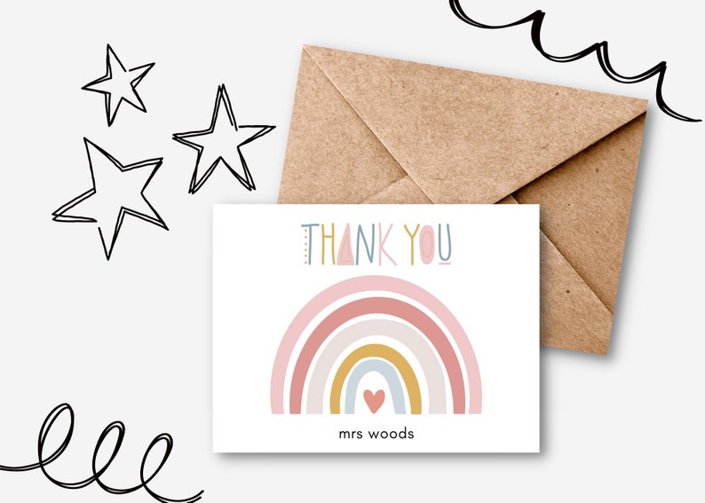 PRINTABLE Customizable Thank You Cards, Thank You Notes for Teachers ...