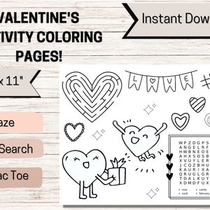 Printable Activity Pages, Valentines Crafts, Classroom Printables, Kids ...
