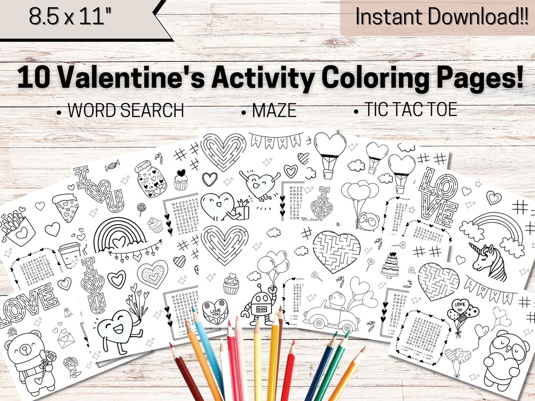 Kids Coloring Pages, Valentines Crafts, Printable Activity Pages ...