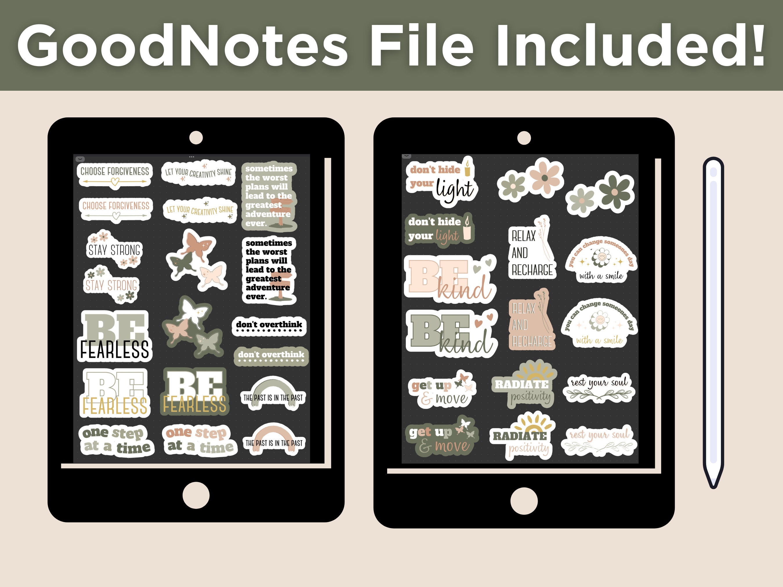 Positive Affirmations, Svg Png Bundle, DIGITAL Stickers, Positive ...