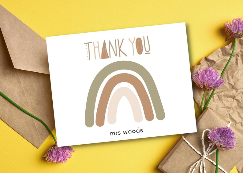 PRINTABLE Customizable Thank You Cards, Thank You Notes for Teachers ...