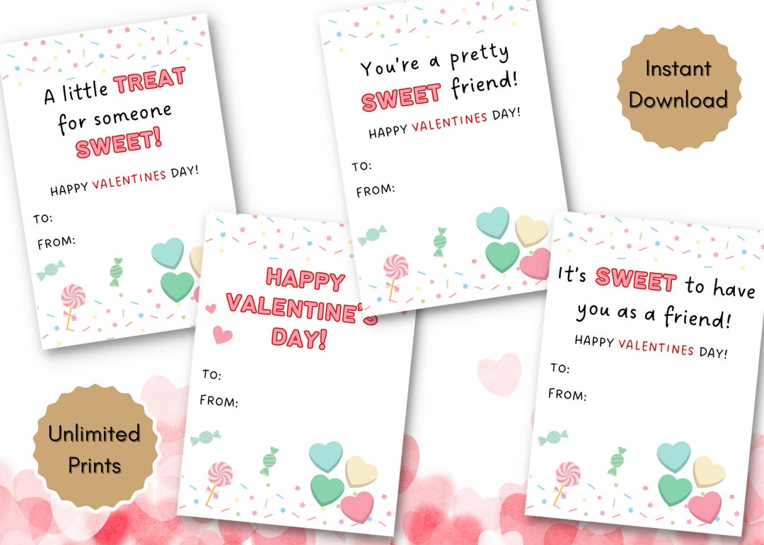 Printable Valentine's Tag for Kids, Valentines Gift Tag, Kids ...