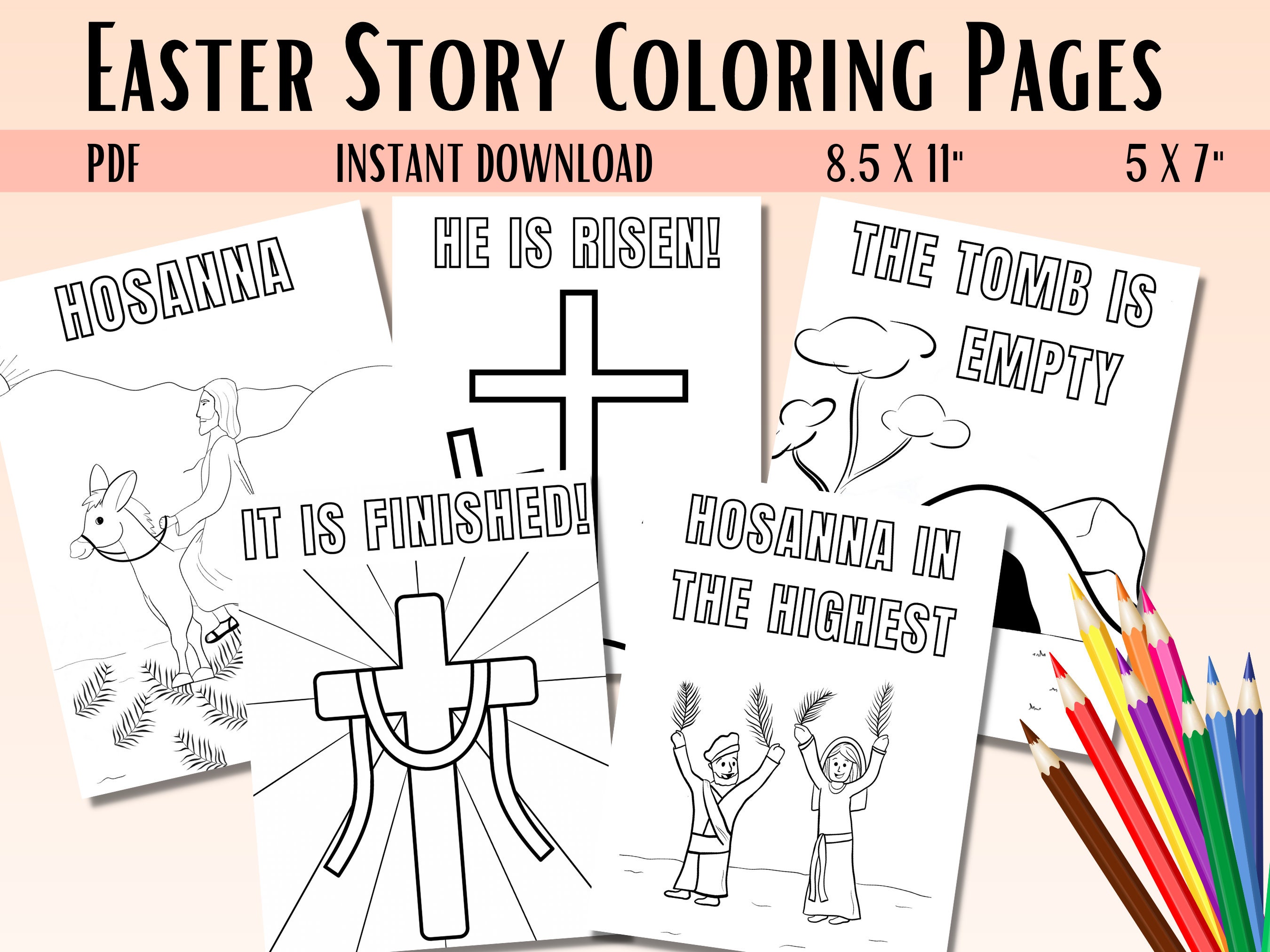 Printable Easter Coloring Pages, Christian Bible Story Coloring Pages ...