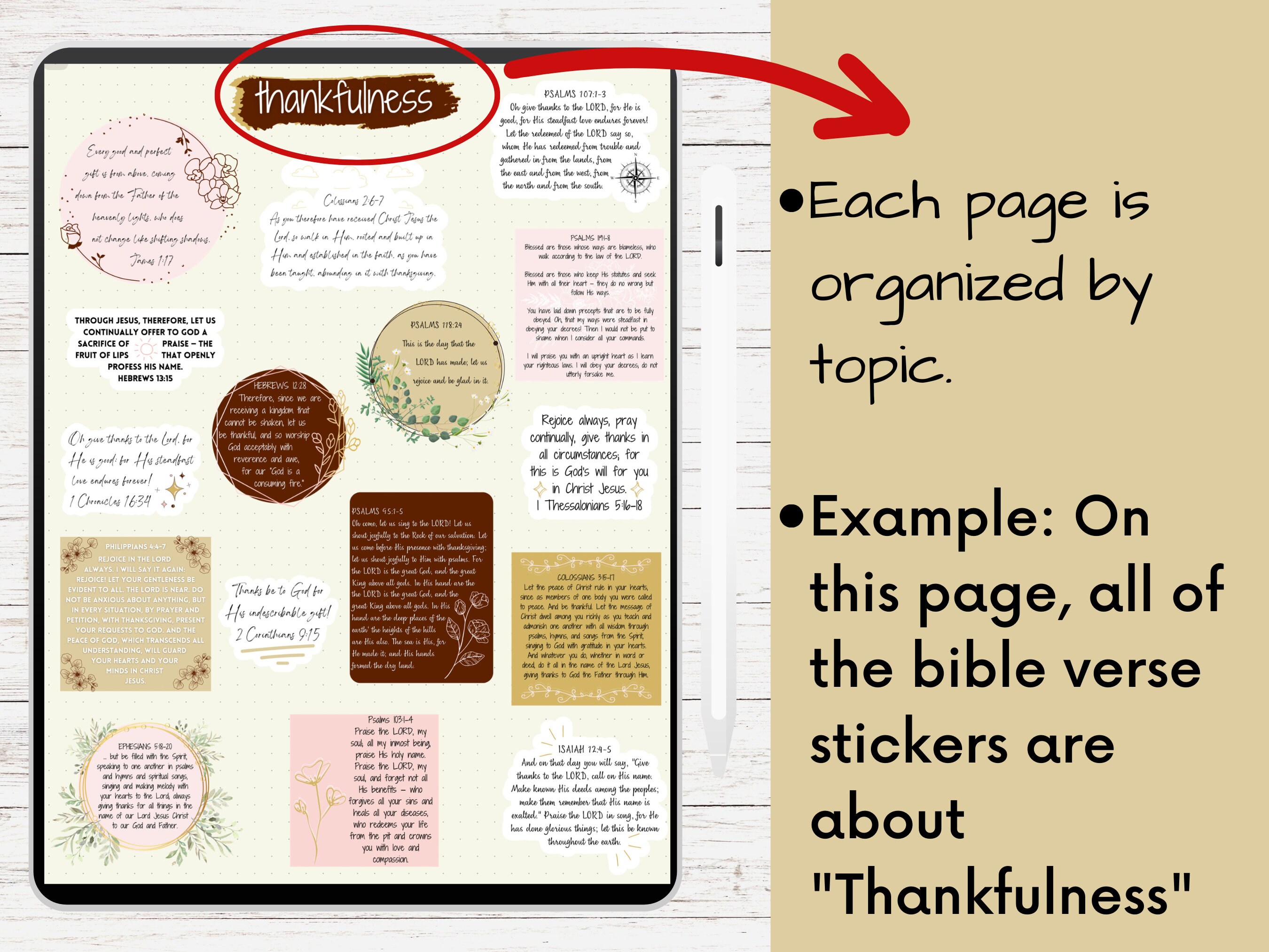 Scripture Stickers VOLUME 1, Digital Planner Stickers, Pre Cropped ...