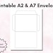 DIY Envelope, Printable Envelope Template, A2 Envelope Template, A7 ...