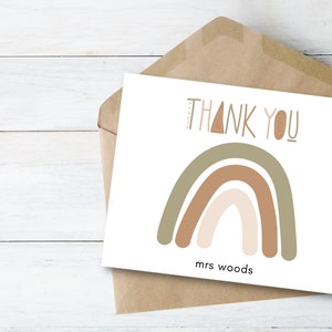 PRINTABLE Customizable Thank You Cards, Thank You Notes for Teachers ...