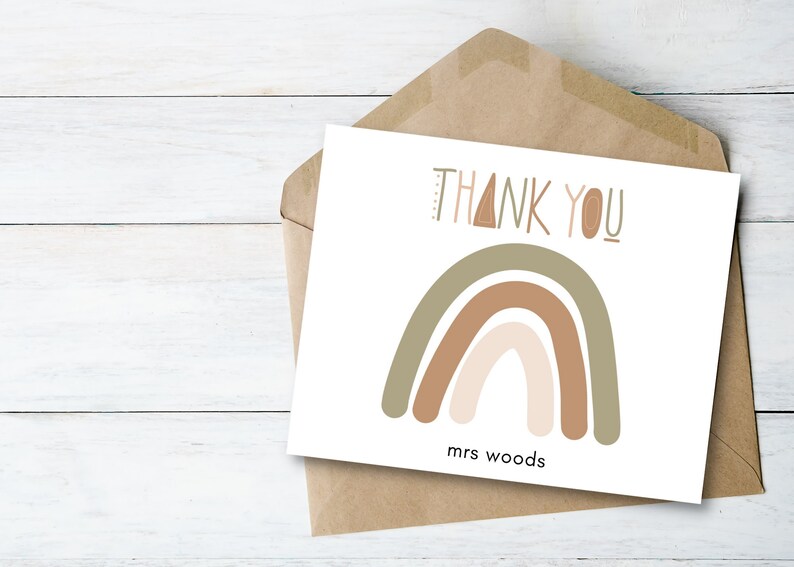 PRINTABLE Customizable Thank You Cards, Thank You Notes for Teachers ...