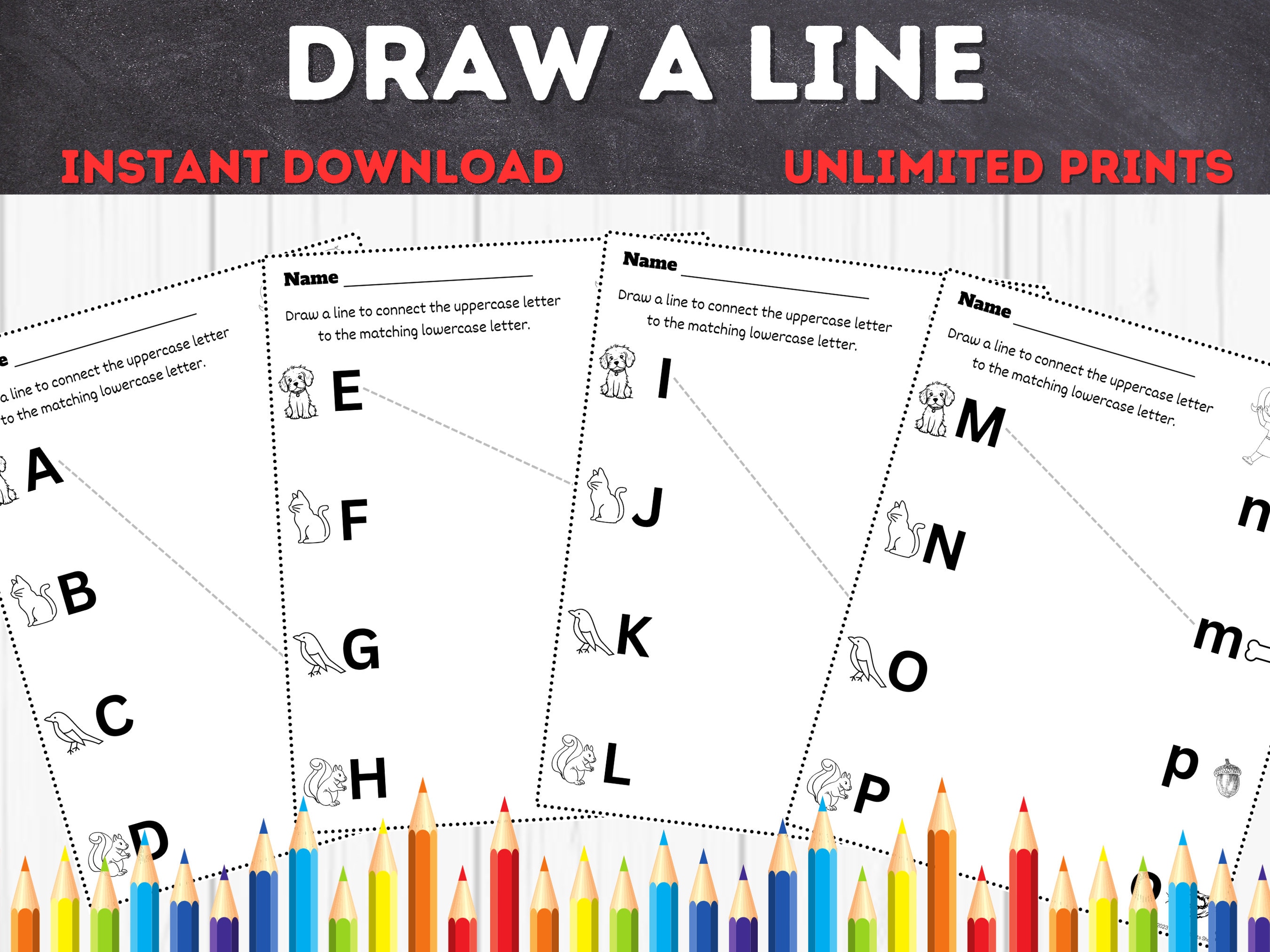 Printable Preschool Alphabet Worksheets, Toddler Learning Printable ...