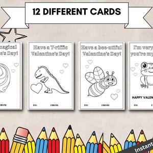 Kids Valentines Cards, Printable Valentines Cards, Coloring Page ...