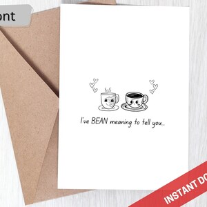 PRINTABLE Funny Valentine Card, Anniversary Card, Card Birthday, Coffee ...