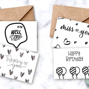 Simple Greeting Cards, PRINTABLE Cards, Assorted Greeting Cards ...