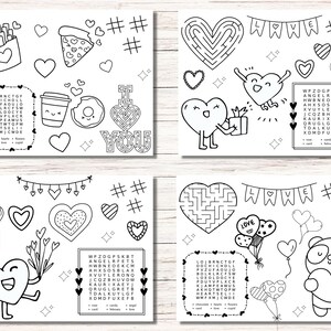 Valentines Crafts, Kids Coloring Pages, Digital Download, Activity ...