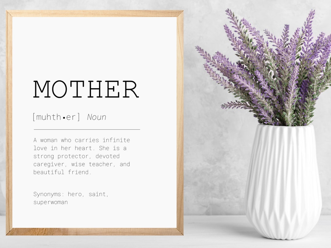 Mutter Definition Print, Geschenke für Mama, Geschenke für sie ...