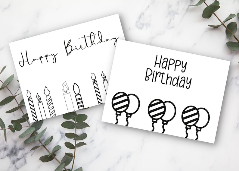 PRINTABLE Birthday Card Simple Birthday Card Digital - Etsy