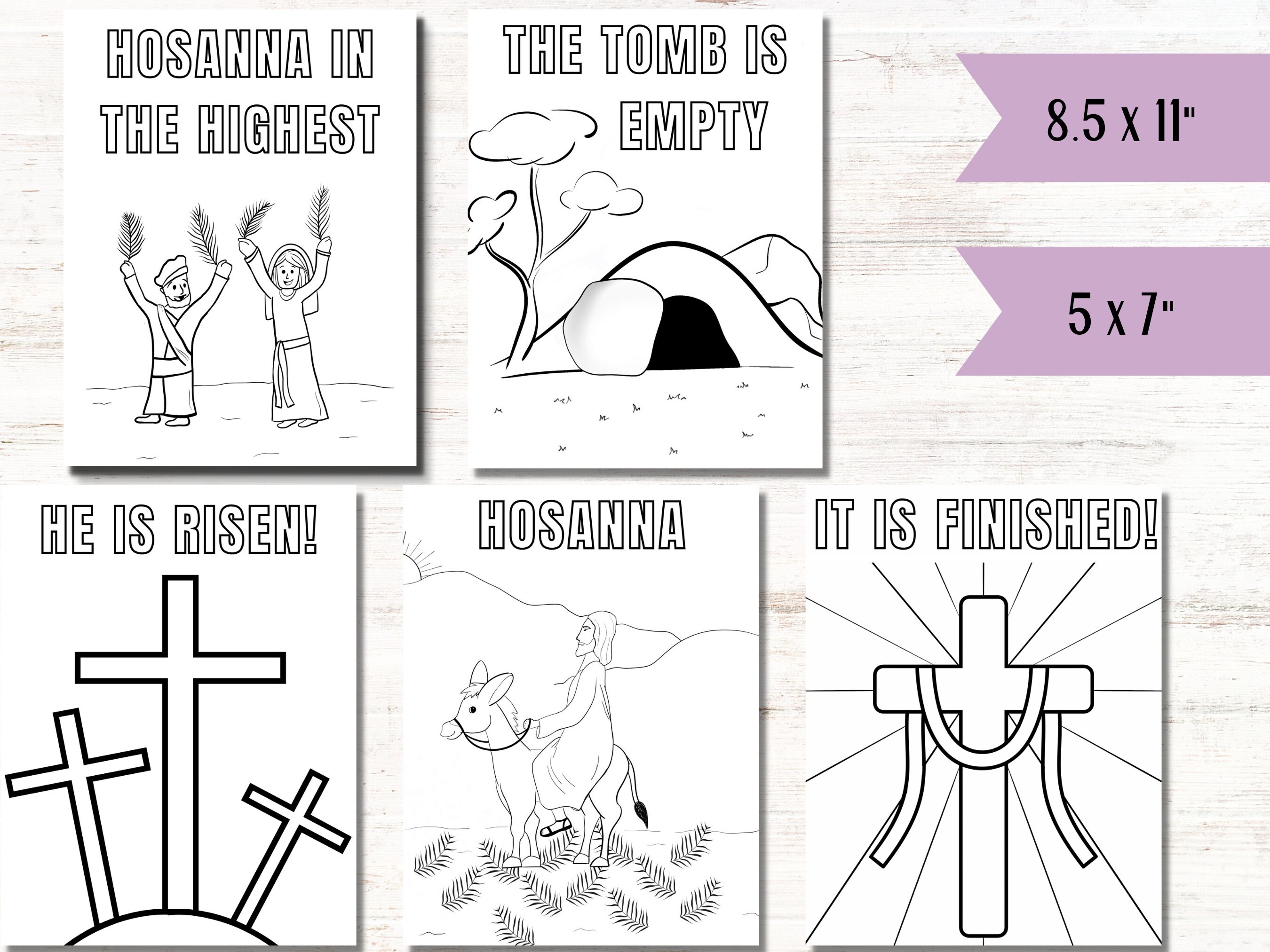 Easter Coloring Pages for Kids, Sunday School Activities, Bible Story ...