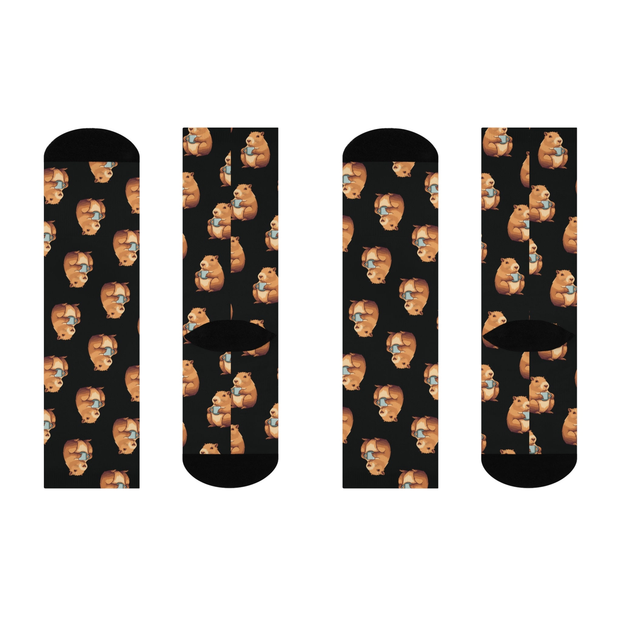 Capybara Socks, Capybara Drinking Coffee, Quirky Gift for Capybara ...