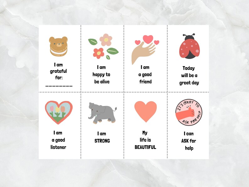 Affirmation Cards Mindfulness Affirmations for Kids - Etsy