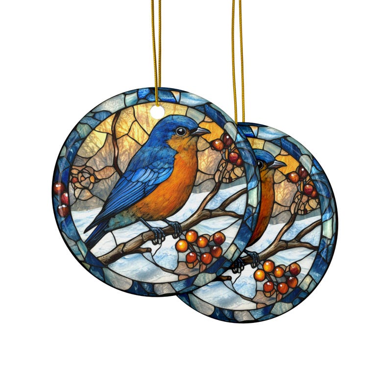 Bluebird Ornament Mountain Bluebird Christmas Bluebird Art Bluebird ...