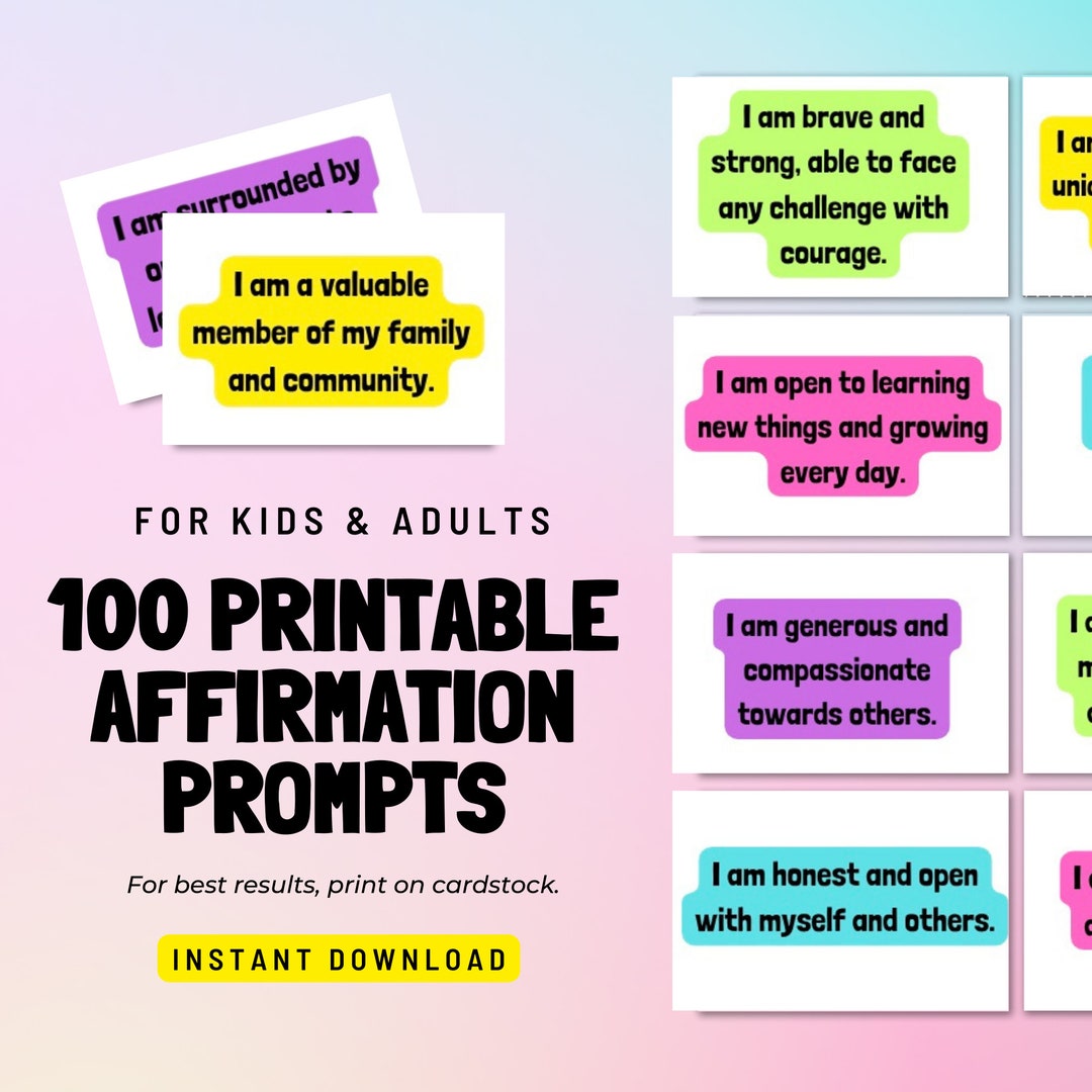 Affirmation Cards | Affirmations | 100 Positive Affirmation Cards ...
